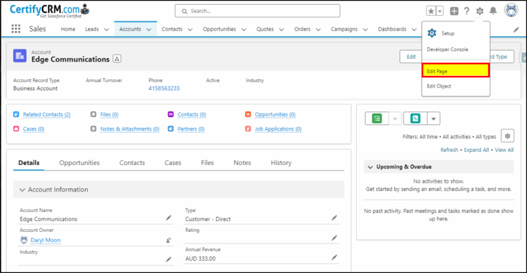 Component Visibility for Page Sections – CertifyCRM