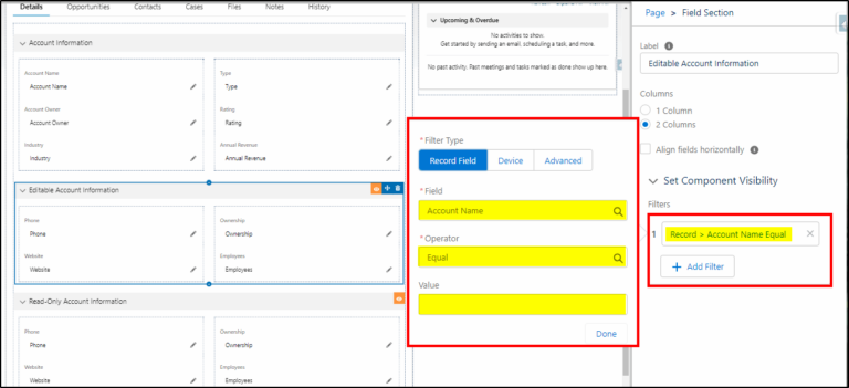 Component Visibility for Page Sections | CertifyCRM