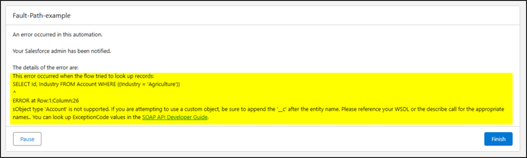 Fault Paths in Salesforce Flow | CertifyCRM