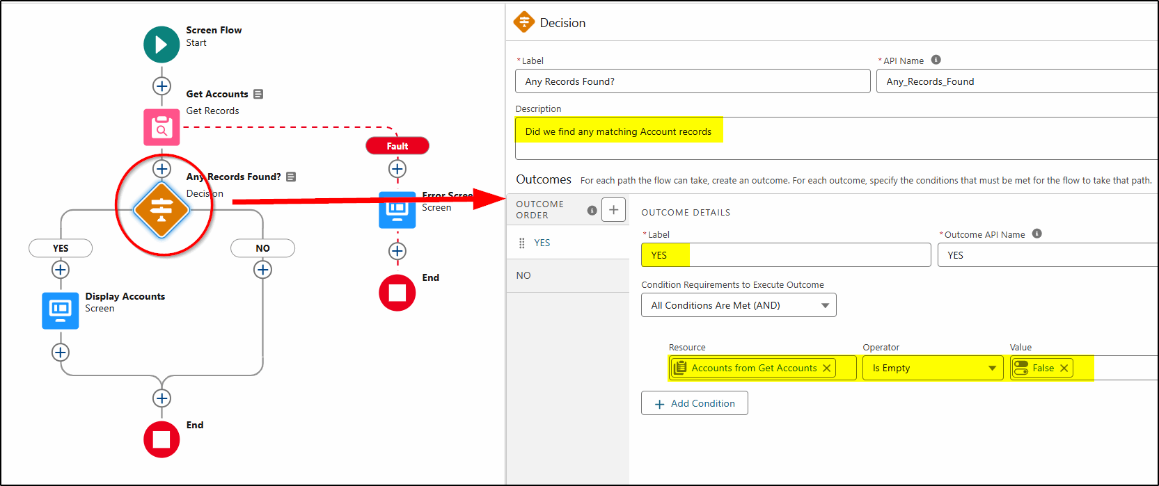 Fault Paths in Salesforce Flow | CertifyCRM
